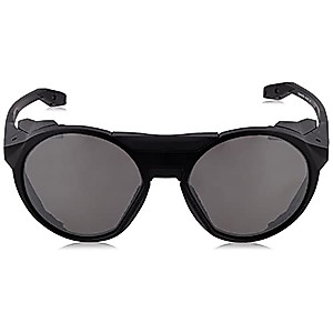 Oakley Men's OO9440 Clifden Round Sunglasses, Matte Black/Prizm Black Polarized, 54 mm