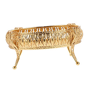 ADOCARN 1pc Storage Dishes Altar Bracelet Vegetables Fruit Style Smudging Household Plates Bread Bowls Display Metal Nut Basket Dry Cuake Cakes Vanity Incense Offering Buddhist Salad