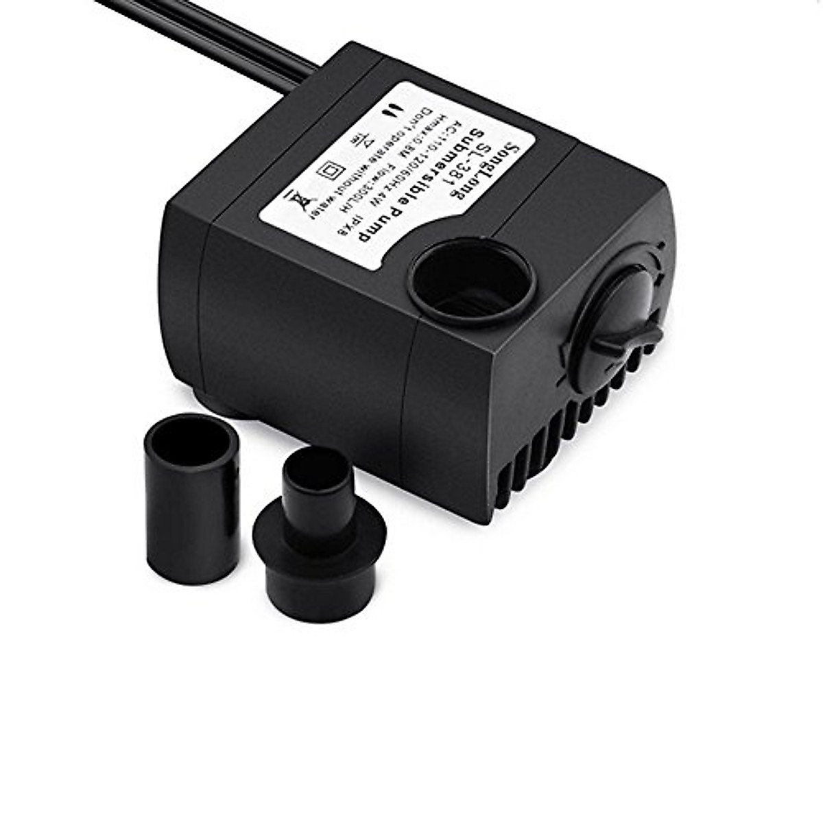 JUFENG Submersible Water Pump For Pond, Aquarium, Fish Tank Fountain Water Pump Hydroponics with 4.9ft (1.5m) Power Cord US Plug