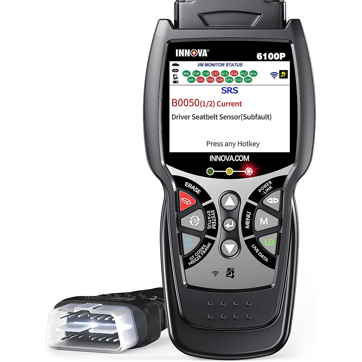 INNOVA 6100P OBD2 Scanner ABS SRS Transmission, Car Code Reader Diagnostic Scan Tool with Oil Reset, Battery & Alternator Test, Full OBD II, Live Data