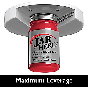 Jar Hero - Under Cabinet Jar Lid & Bottle Opener - Opens Any Size Jar - Effortless Jar Opener For Weak Hands & Seniors with Arthritis