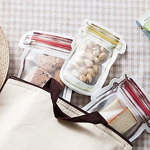 GUAGLL 10Pcs Portable Sealed Transparent Food Storage Bag Picnic Travel Snack Moisture-Proof Fresh-Keeping Bag