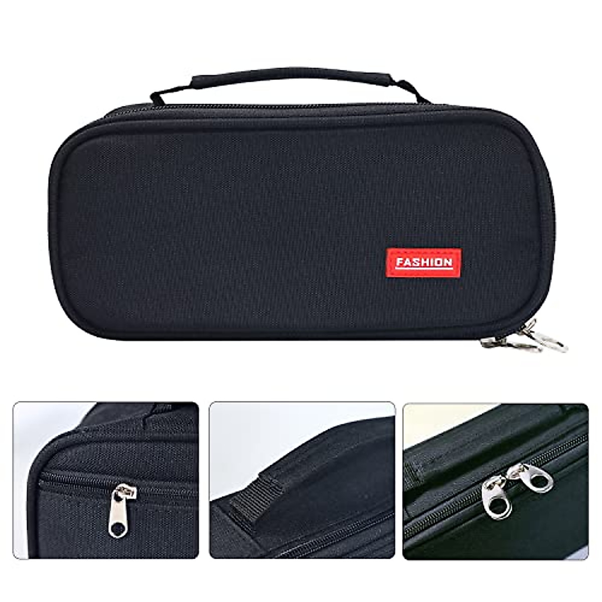 Big Pencil Case, Protable Pencil Case Organizer, Pencil Pouch, Black Pencil Cases for Adults Boys Kids Teen Students, Large Pencil Pen Case for Office School