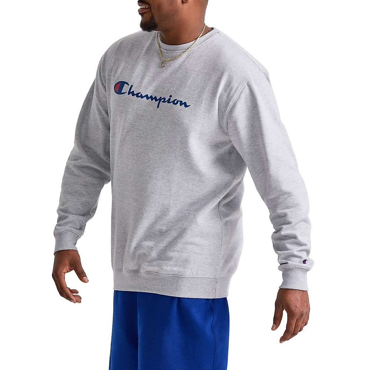 Champion Men's Sweatshirt, Powerblend, Fleece Midweight Crewneck Sweatshirt(Reg. or Big & Tall)