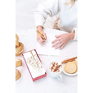 Papyrus Boxed Christmas Cards with Envelopes, Joyful Christmas Celebration, Tree (16-Count)