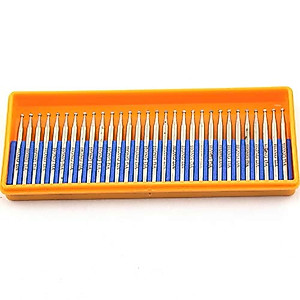 JINGLING Diamond Ball Burrs 2mm Round Grinding Bits Stone Shank 2.35 Pack of 30Pcs