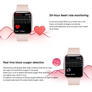 Smart Watches Fitness Watch for Men/Women Notification Reminder/Heart Rate/Blood Oxygen/Blood Pressure/Sleep Monitor Sports Activity Tracker Calories,Steps,Distance Compatible with Android iOS Phones
