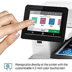 HP Laserjet Pro M479fdw Wireless Color All-in-One Laser Printer -White - Print Scan Copy Fax - 28 ppm, 600 x 600 dpi, Auto D2-Sided Printing, ADF, Ethernet, Bluetooth- Wulic Printer Cable