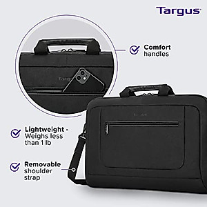 Targus Laptop Bag for Laptops up to 15.6-Inches, Computer Bags for Women Men, Microsoft Apple Lenovo Dell and HP Laptop Case, Shoulder Bag for Men/Women, Computer Messenger Bag, Black (TBT935GL)