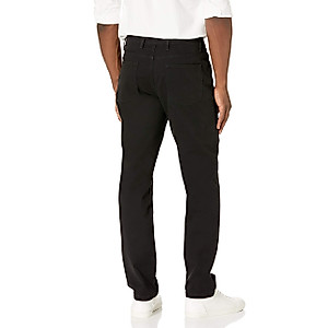 Amazon Essentials Men's Straight-Fit 5-Pocket Comfort Stretch Chino Pant (Previously Goodthreads), Black, 34W x 30L