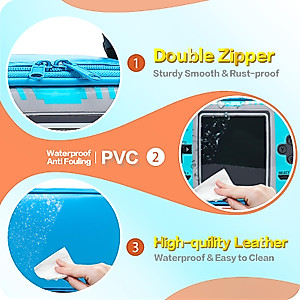 Hairao Boys Lunch Box Leather Lunch Box, Kids Lunch Bags Waterproof Thermal Insulated Cooler Bag Toy Bag for Boys Girls Kids Toddlers Teens school gift