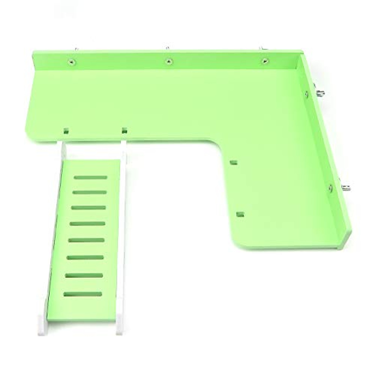Alfie Pet - Kick Wood Ladder Platform for Mouse, Chinchilla, Rat, Gerbil and Dwarf Hamster - Color: Green