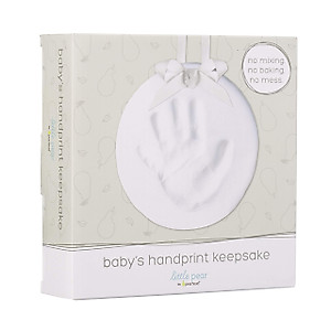 Little Pear Hanging Baby's Print Keepsake Ornament, Nursery Décor, Creative Baby Gift, Addition to Baby Registry, Holiday Stocking Stuffer, Idea 5x5x0.75 Inch (Pack of 1)