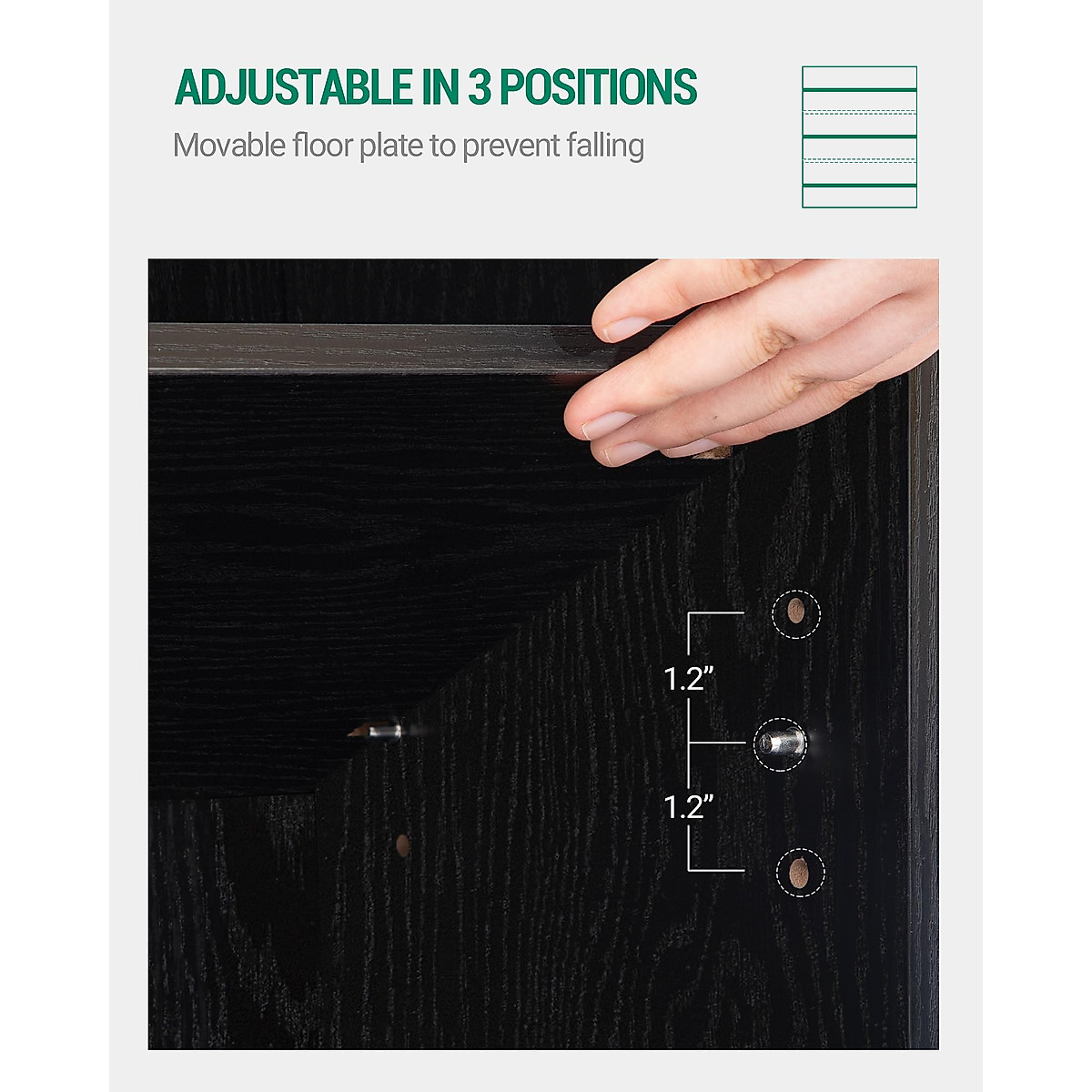 Hzuaneri 6-Tier Bookshelf, 66.7 Inches Floor Standing Bookcase, Display Storage Shelf, Corner Shelf, Home Decor Furniture for Home Office, Living Room, Bedroom, Black 02904XBC