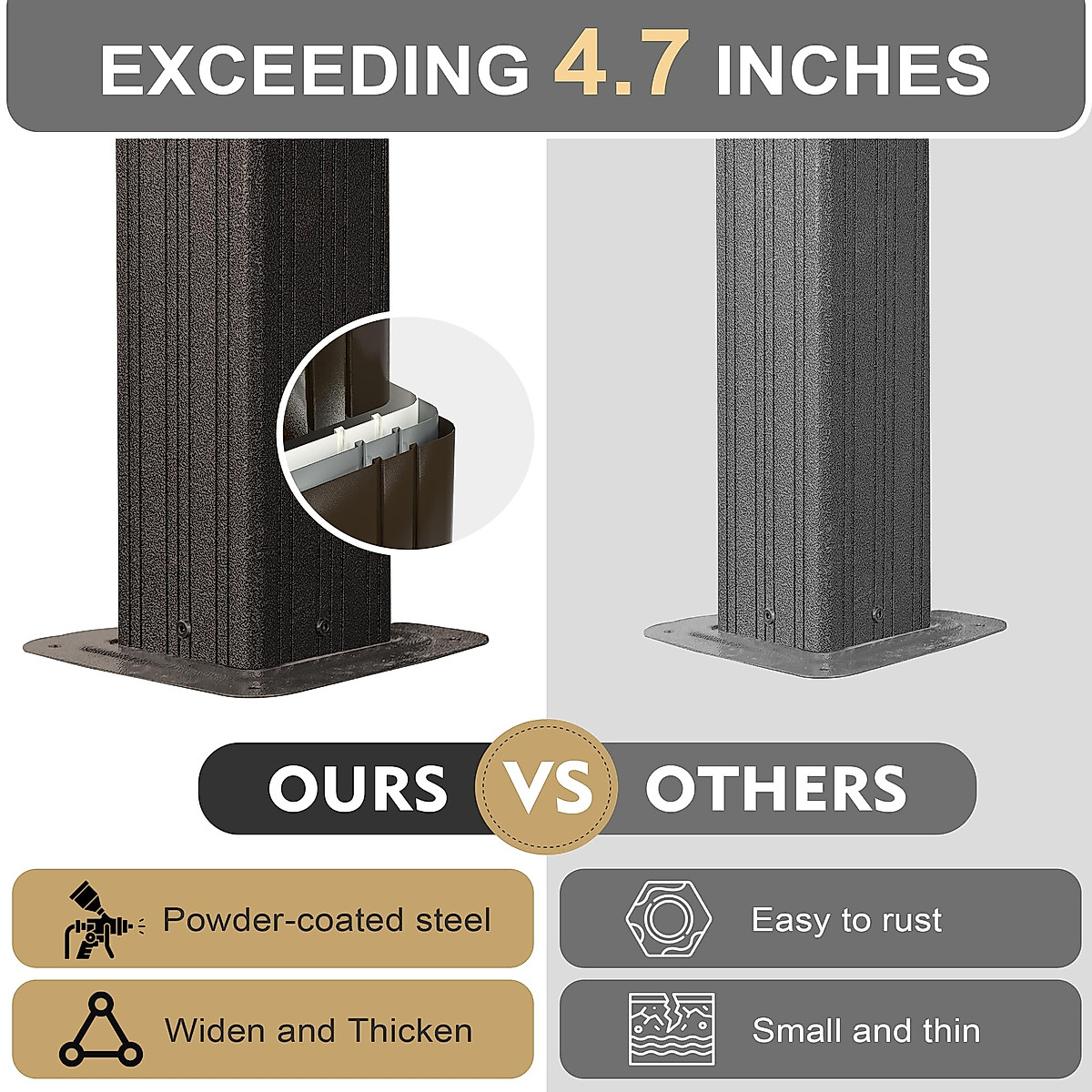 Domi 12x12FT Hardtop Gazebo with Netting & Curtains, Outdoor Aluminum Frame Gazebo with Galvanized Steel Double Roof, Outdoor Permanent Metal Pavilion for Patio Deck Lawn and Garden, Brown