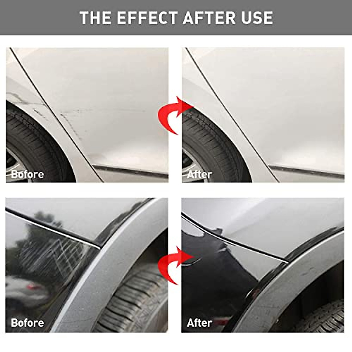 GLISTON Scratch Remover, Car Scratch Remover, Magic Scratch Remover for Cars, Car Polish Buffer Kit, Easily Repair Paint Scratches, Swirl, Marks, Scuff, Blemish, Water Spots, Hairline Polish, 10.2oz