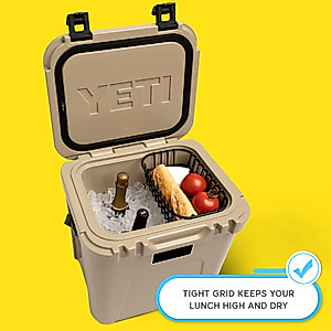 Above Sea Level Cooler Basket for YETI Roadie 24 - Tight Grid, Rock Solid Steel, Compatible with Yeti Ice and Accessories