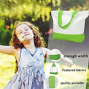 Epakh 12 Pack Canvas Tote Bags Bulk 18.5 x 15 Inch Reusable Grocery Bags Shopping Bags Tote Bag for Women Mother (Bright Color)
