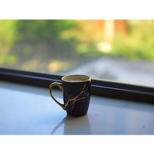 Set of Golden Marble White and black coffee mug ceramic tea cup for men women Christmas gift Perfect for Coffee, Cappuccino, Tea, (WHITE & BLACK)