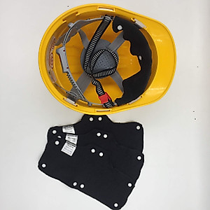 Black Sweatband For Hard Hat Washable Velvet Terry cotton Hard Hat Liner NAEE snap on (3)