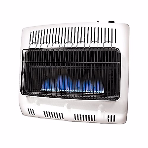 Mr. Heater MHVFDF30BFT 30,000 BTU Vent Free Blue Flame Dual Fuel Natural Gas and Propane Heater For Cold Rooms, Additions, Sun Rooms & Cabins - White