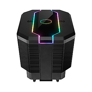 Cooler Master MasterAir MA620M ARGB Dual Tower CPU Air Cooler, SF120R Fan, Hexagon Strip ARGB Lighting, 6 Heat Pipes, Copper Plated Base, AMD Ryzen AM4, Intel LGA1700*/1200/115X (MAM-D6PN-120PA-R1)