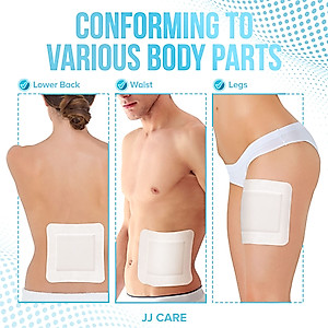 JJ CARE Adhesive Island Dressing [Pack of 25], 6x6 Sterile Bordered Gauze Dressing, Breathable Island Wound Dressing Individually Wrapped with Highly Absorbent Non-Stick Center Pad