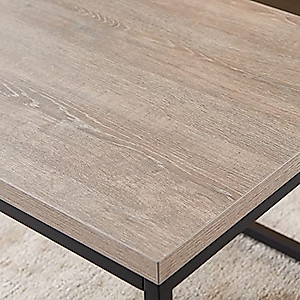 CENSI 40" Modern Grey Oak Coffee Table Set of 2 for Living Room