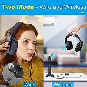 ANSTEN Wireless Headphones for Smart TV Watching with 2.4G RF Transmitter Charging Dock (Digital Optical AUX RCA),Tv Headphones Wireless for Seniors, 100ft Wireless Range No Audio Delay