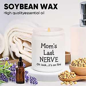 Mothers Day Gifts for Mom from Daughter, Son - Funny Birthday Gifts for Mom from Daughter, Christmas Thanksgiving Gifts for Mom, Best Mom Gifts, Lavender Scented Candles-Moms Last Nerve
