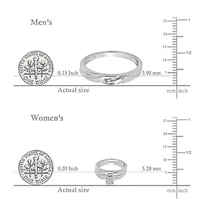 Dazzlingrock Collection 0.15 ctw Round White Diamond Halo Style Trio Ring Set in 925 Sterling Silver, Women Size 8 & Men Size 11