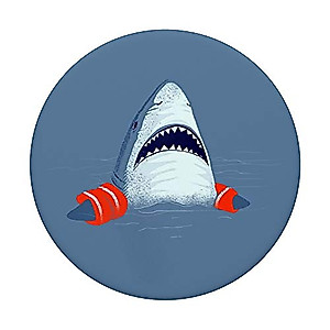 Funny-Shark-Baby-Swimming-Training-Teacher PopSockets PopGrip: Swappable Grip for Phones & Tablets