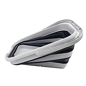 SAMMART 12L (3.1 Gallon) Collapsible Rectangular Handy Basket/Bucket (Set of 2)