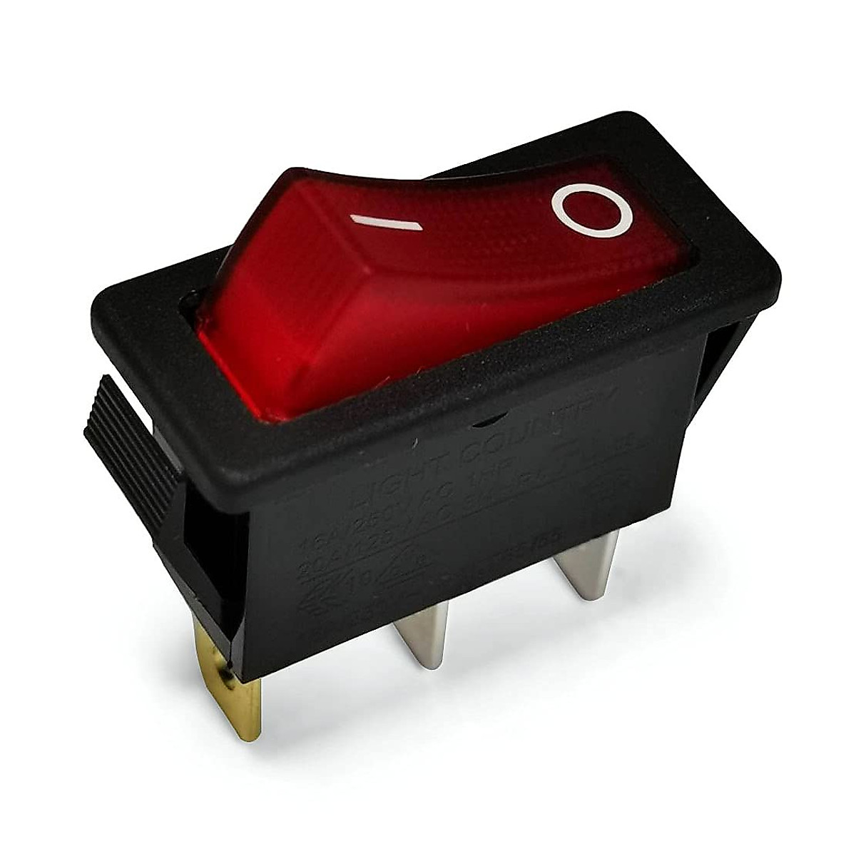 Rocker Switch Lighted On Off 120927-24 120 Volt for Electric Fireplaces FMI Desa On-Off Lighted 16A/250V/AC1HP 20A/125V/3/4HP