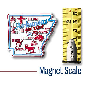 Arkansas Premium State Magnet by Classic Magnets, 2.3" x 2.1", Collectible Souvenirs Made in The USA