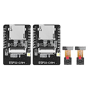 Oumefar ESP32 CAM Development Module, Camera Development Board 70-500V Output 2pcs Easy Programming for Replacement Computercomponent