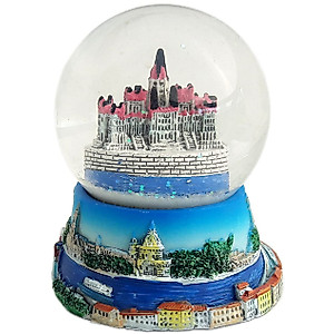 Souvenir Snowdome Hungary Budapest Snowglobe Hungarian Parliament Building 93mm