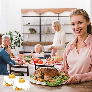 Treasure Cove Thanksgiving Table Place Cards Fall Pumpkin Tent Name Cards Guest Table Seating 25Pcs