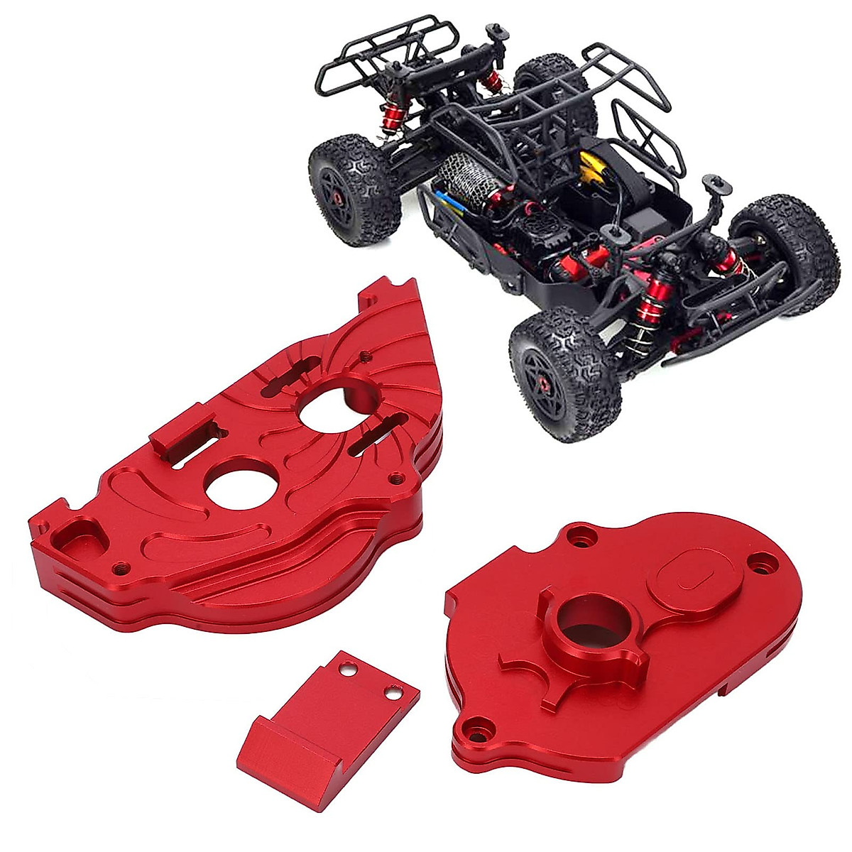 RC , RC Kit Aluminum Box with Screws for ARRMA Granite SENTON 1/10 RC Vehicle (Red)