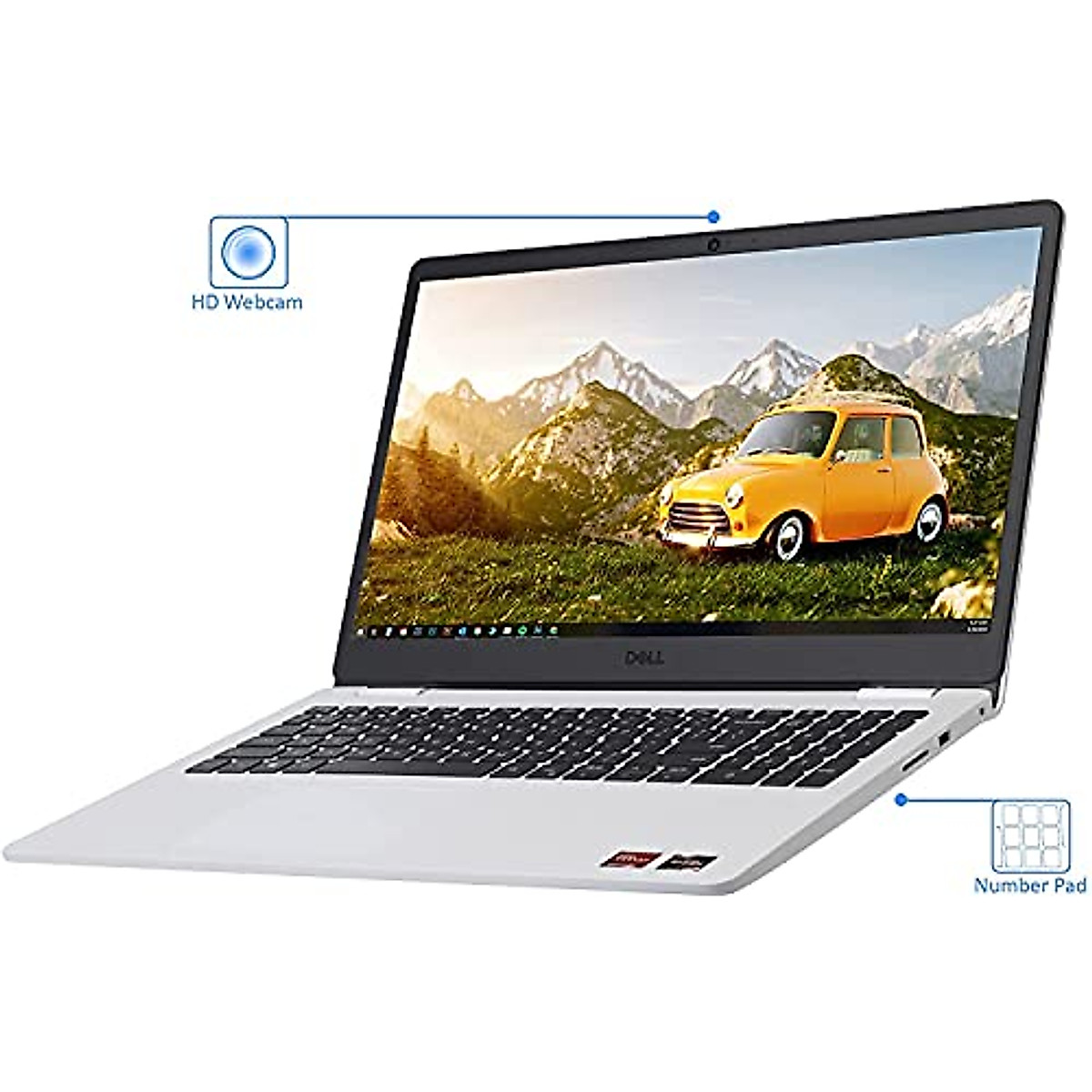 New Dell Inspiron 15 3505 15.6 FHD LED-Backlit Laptop, AMD Ryzen 3 3250U up to 3.5GHz, 8GB DDR4, 128GB SSD, Online Meeting Ready, Webcam, HDMI, Fingerprint Reader, Windows 10 S