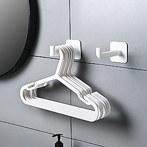 DOITOOL Laundry Organizer 2pcs Clothes Hanger Hooks Coat and Hat Hook Wall Hooks Single Wall Mount Hanger Closet Organizers for Clothes Hats Towel Purse Key Robes Bathroom Kitchen Hangers