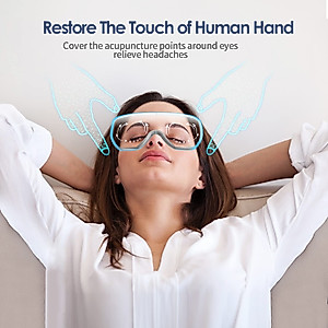 LAMEVEN Eye Massager, Relaxation | Birthday Gifts for Women/Men, Bluetooth Music Heated Massager Ideal Relaxation Gift Mom, Reducing Dry Eye/Eye Fatigue/Improving Sleep