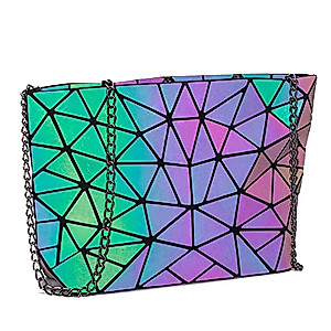 Wallet Womens Geometric Luminous Purse bags Ladies Top Handle Satchel Bags