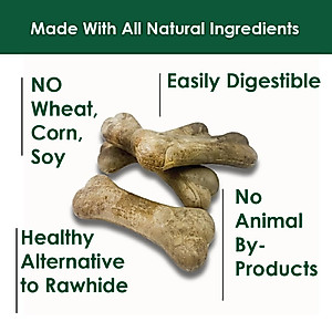 Bonies Natural Skin & Coat Formula Medium-Sized Single Bone - Promote Silky Coat & Healthy Skin, Healthy Teeth & Fresh Breath, Low Calories - Chicken Flavor, 1 Bone