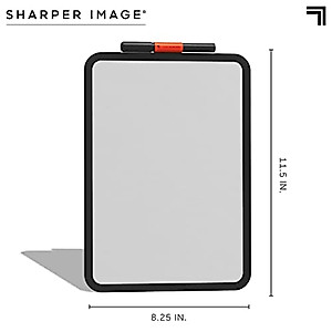 Sharper Image LightBoard LED Writing Pad with Stand, Includes 3 Washable Markers, 7 Light Modes & Magnetic Mount, Wipe Clean Surface, Perfect for Messages, Grocery Lists, Notes, Affirmations