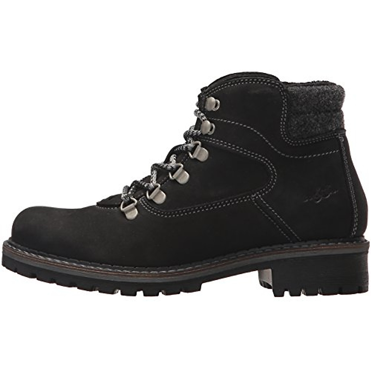 Bos. & Co. Women's Hartney Hiking Boot, Black Nubuck/Boil Wool, 36 M EU (5.5-6 US)
