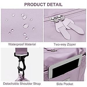Womens travel bags, weekender carry on for women, sports Gym Bag, workout duffel bag, overnight shoulder Bag fit 15.6 inch Laptop (Large, Purple)