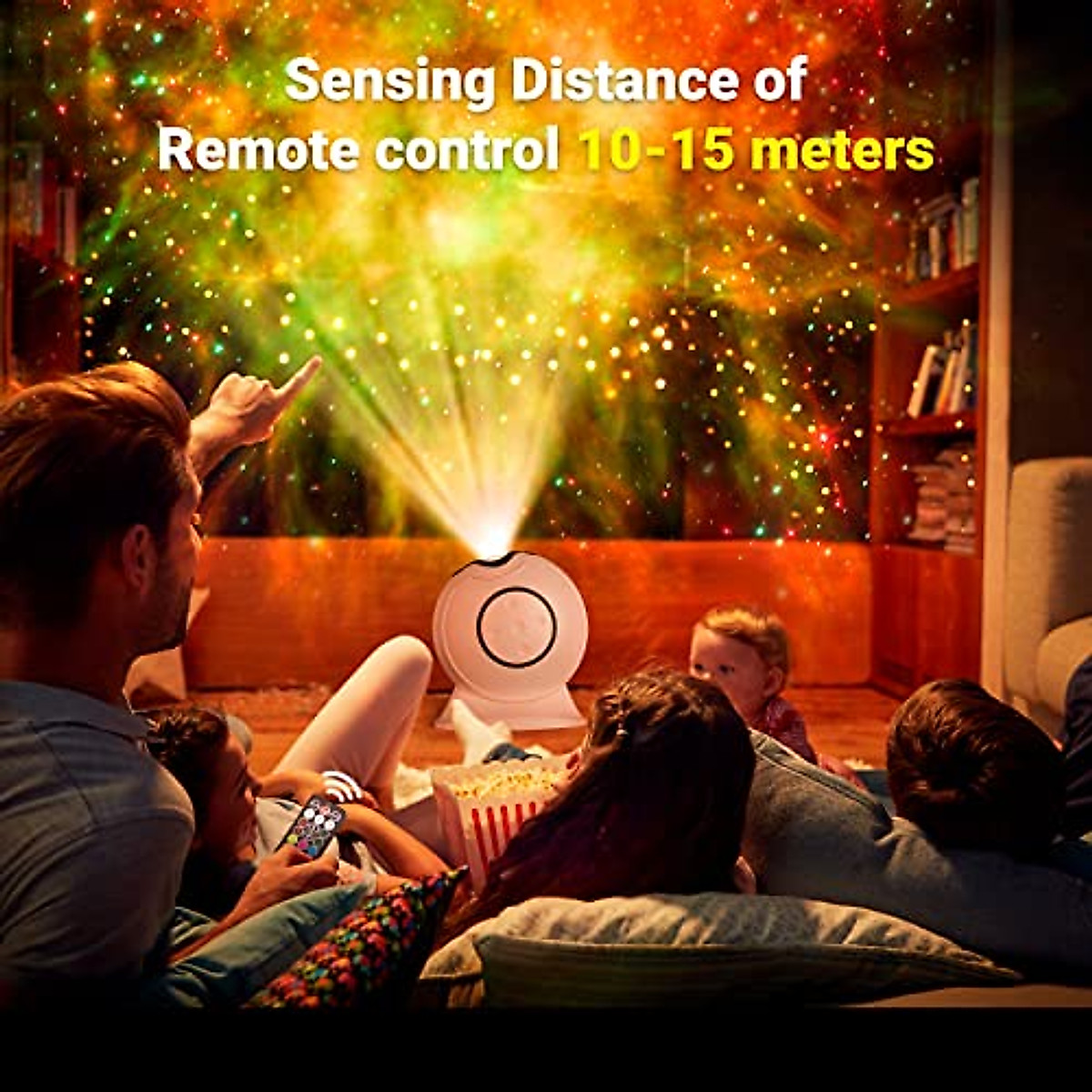 LOFTEK Galaxy Projector Star Projector, 360° Adjustable Night Light Projector with Remote Control&Timer, Rechargeable LED Starry Light Projector for Kids Bedroom Decor, Adult Home Theater, Ceiling