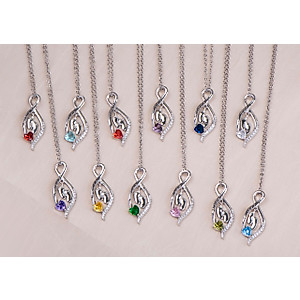 YMHOP Mommy of an Angel Necklace Sterling Silver Created April Birthstone Jewelry Sympathy Gift Stillborn Pendant Necklace for Women Mother Mom 4