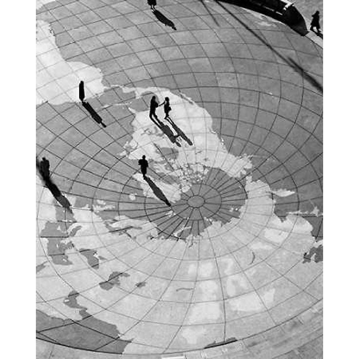 US Navy Memorial Washington D C - Black and White Variant Poster Print by Carol Highsmith (22 x 28)